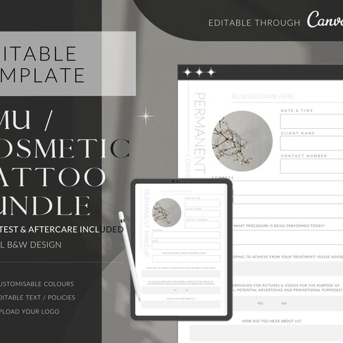 Simple Permanent Makeup Consent Form - Etsy