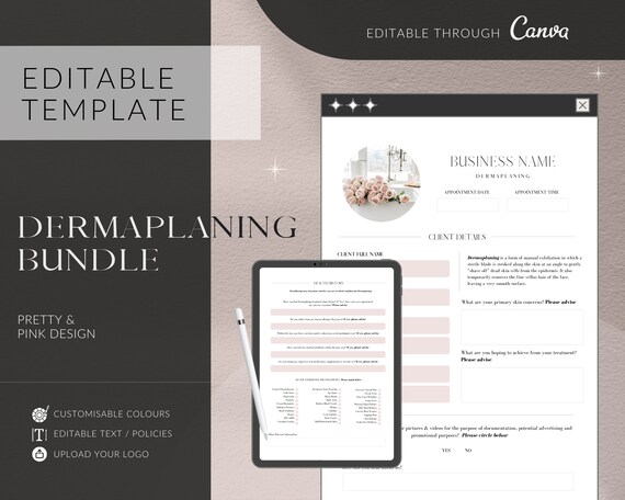 EDITABLE Dermaplaning Form Bundle Dermaplaning Consent Forms - Etsy