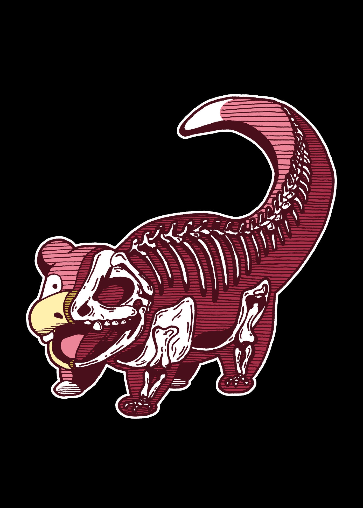 Slowpoke Anatomy Colour Variant Pokemon Inspired Art Print - Etsy Australia