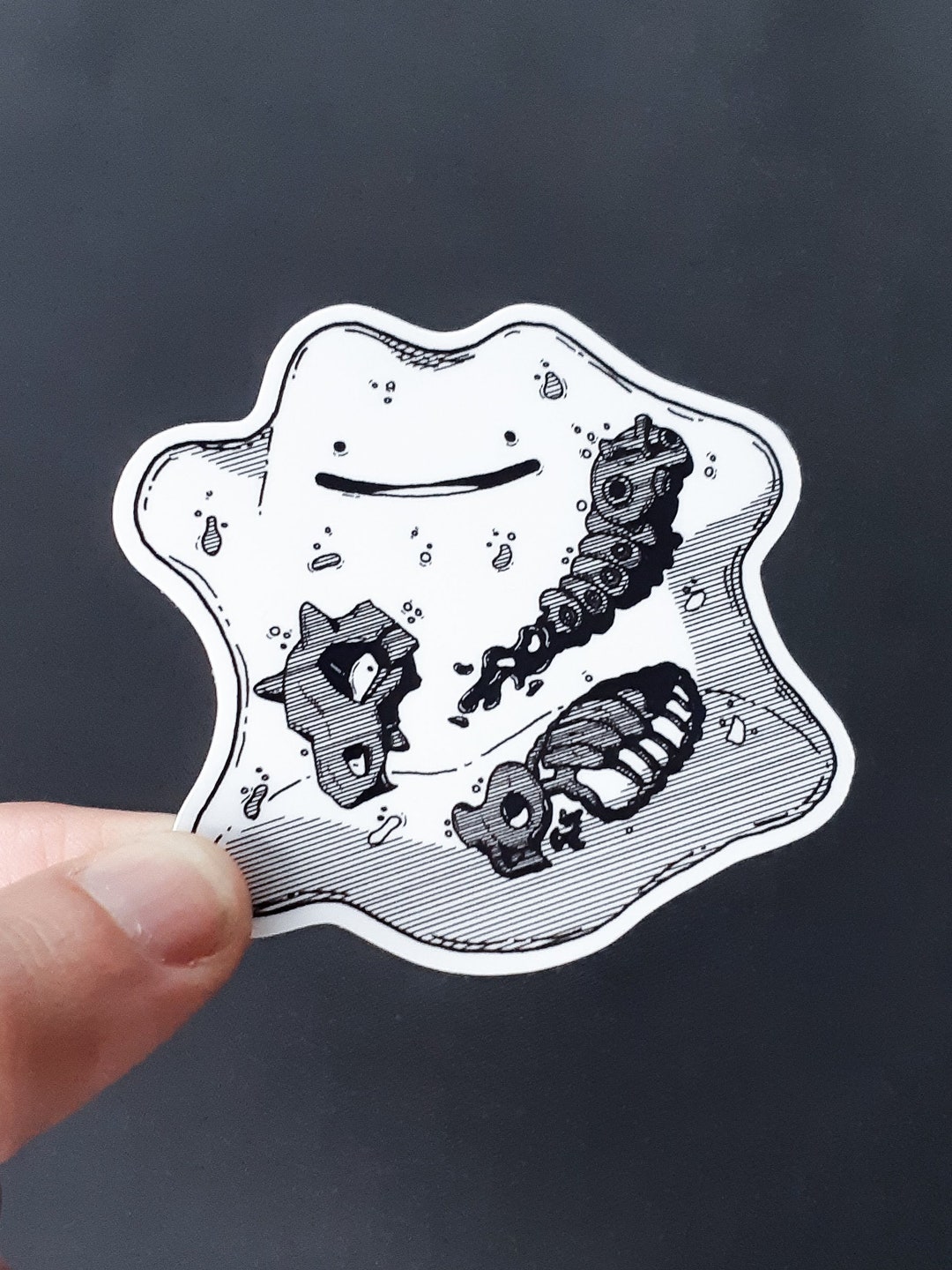 Vinyl Sticker - Ditto Anatomy - Horror Pocket Beast Sticker - 3 Inch ...