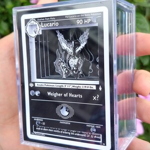 3D Pokemon Card Shadow Box Lucario Anubis Egyptian God Light up Pokemon ...