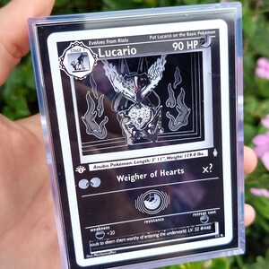 3D Pokemon Card Shadow Box Lucario Anubis Egyptian God Light up Pokemon ...