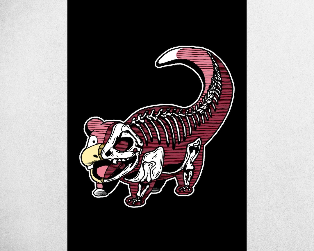 Slowpoke Anatomy - Colour Variant - Pocket Beast Art Print Poster - Etsy