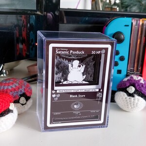 3D Pokemon Card Shadow Box Satanic Psyduck Light up Pokemon Card ...