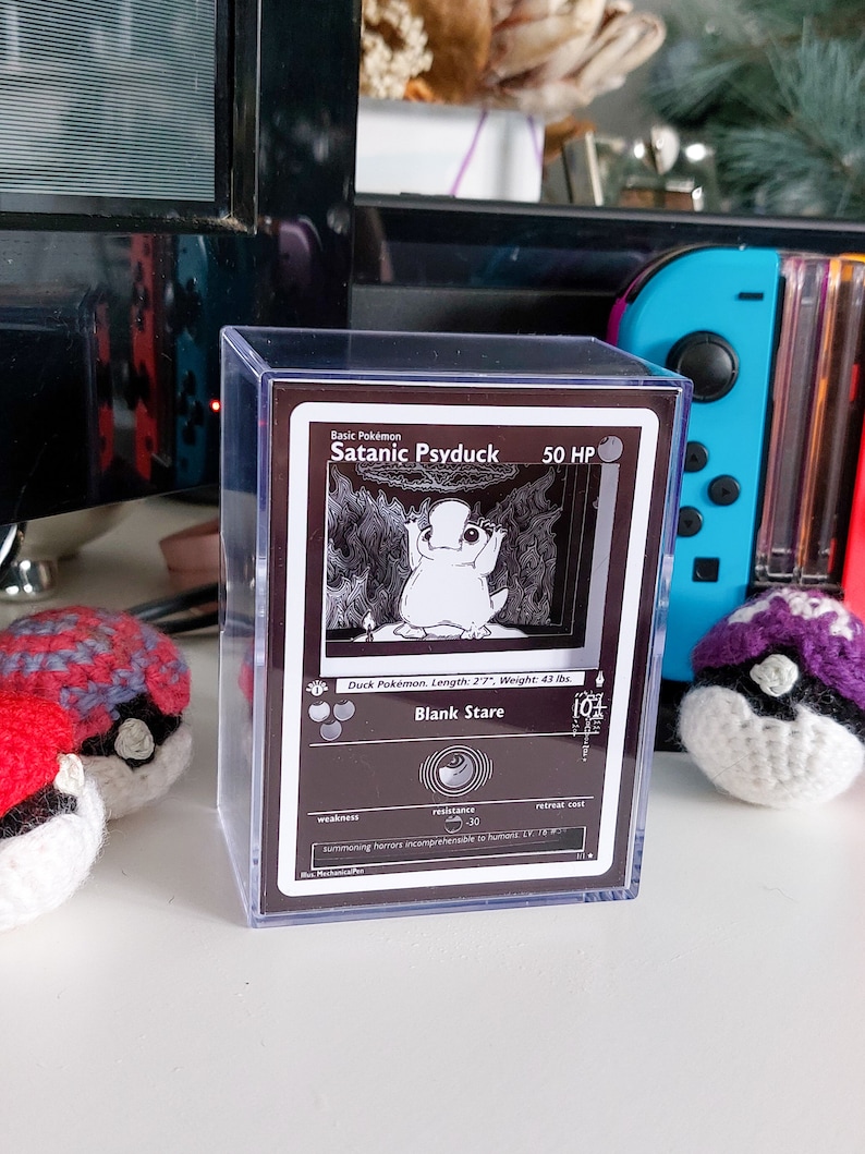 Satanic Psyduck 3D Light up Diorama – Trading Card Shadow Box Art - Etsy