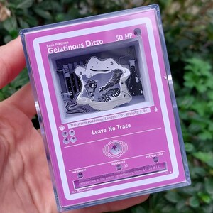3D Pokemon Card Shadow Box Ditto Gelatinous Light up Pokemon Card ...