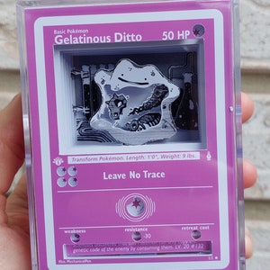 3D Pokemon Card Shadow Box Ditto Gelatinous Light up Pokemon Card ...