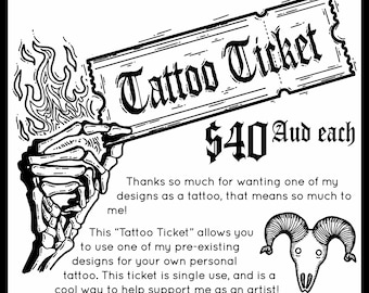 Tattoo Ticket - Etsy