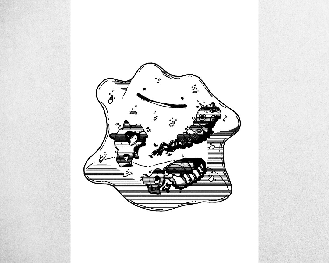 Ditto Anatomy Pokemon Inspired Art Print - Etsy Australia