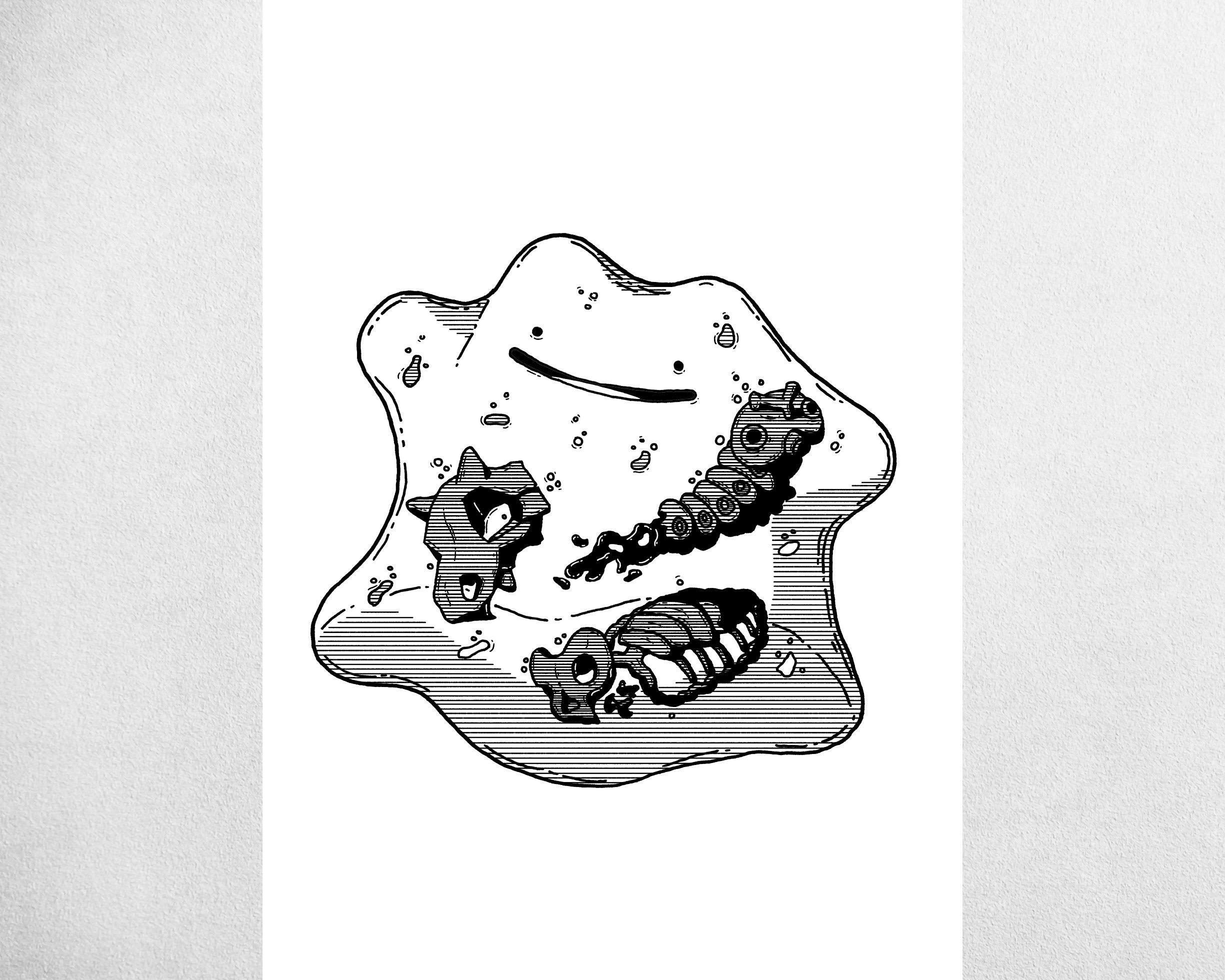 Ditto Anatomy Pokemon Inspired Art Print - Etsy Australia