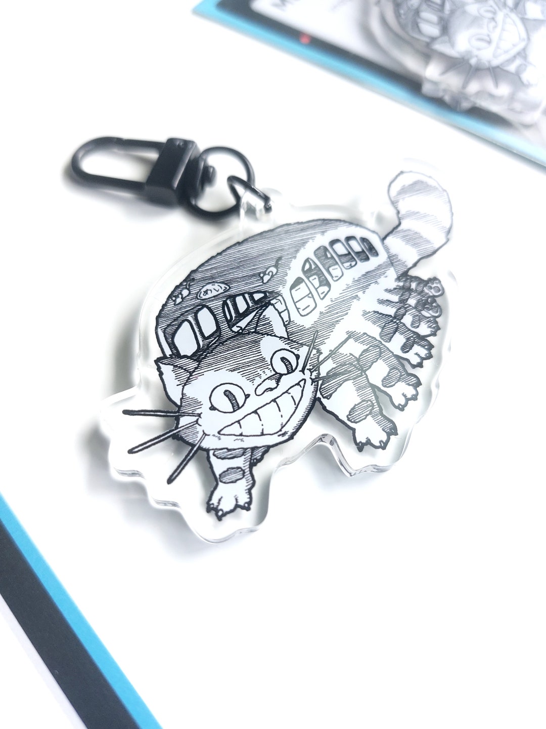 Flying Cat Acrylic Charm - Anime Inspired Keychain - Etsy