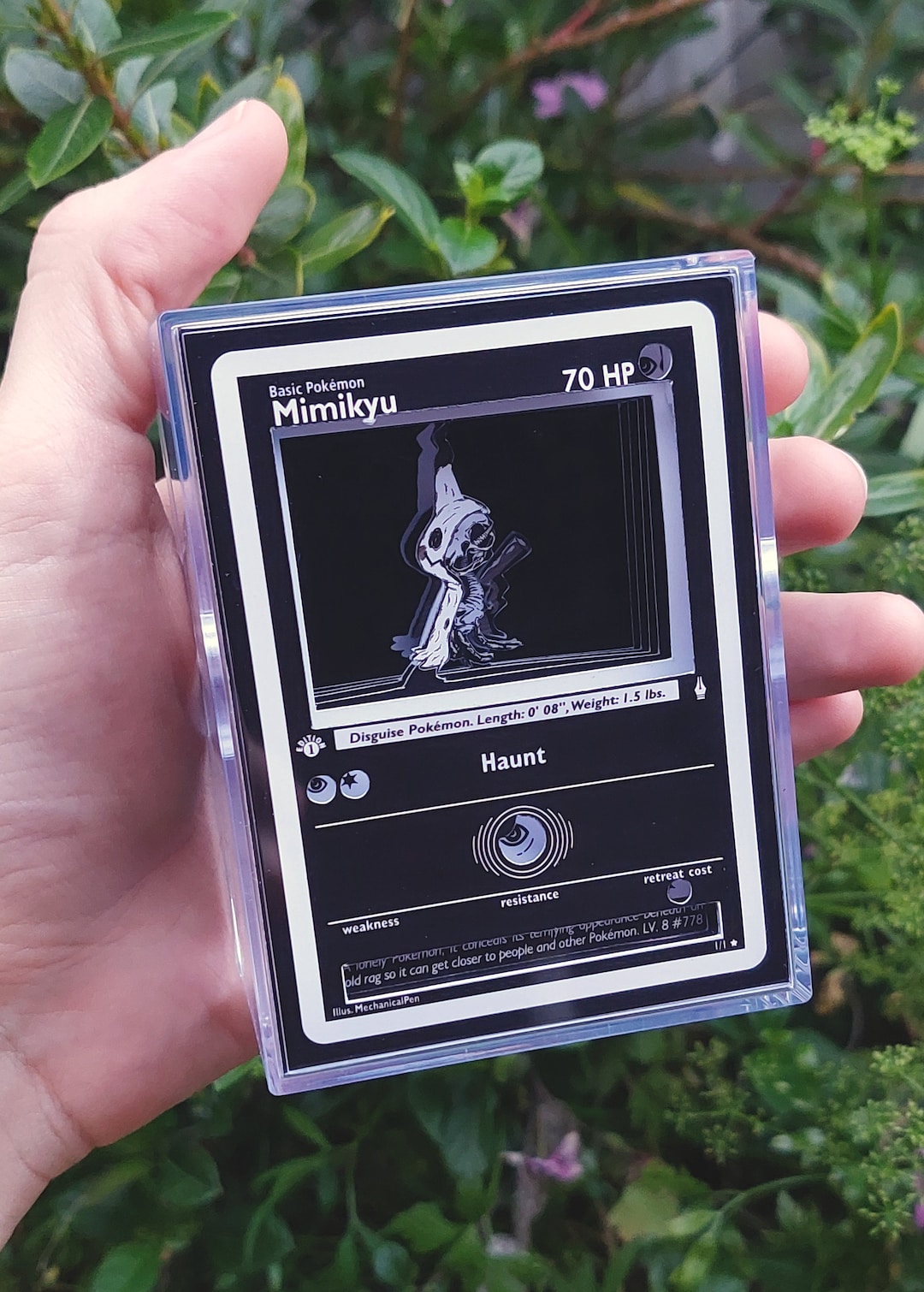 3D Trading Card Shadow Box Mimikyu Anatomy - Light up Trading Card ...