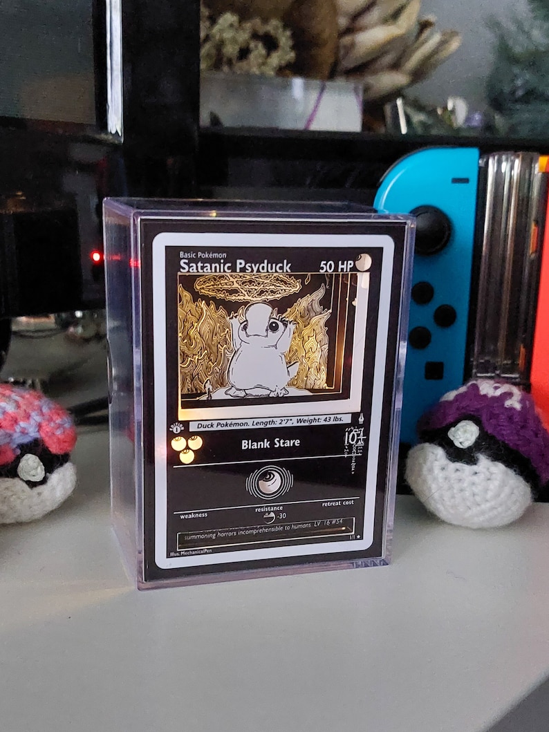 Satanic Psyduck 3D Light up Diorama – Trading Card Shadow Box Art - Etsy