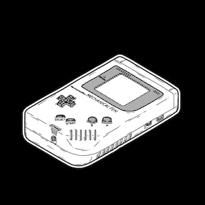 Exploded Game Boy - Nintendo Retro Gaming Console Isometric Art Print ...