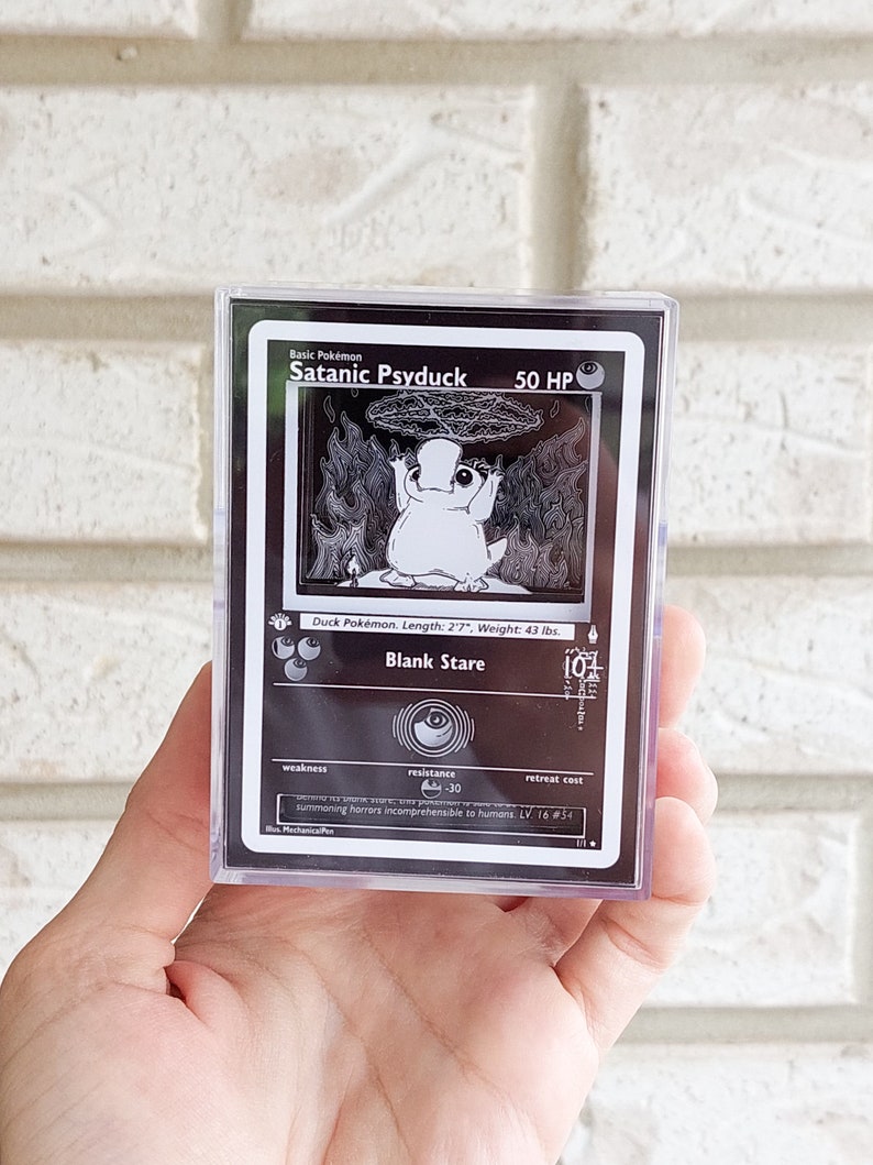 Satanic Psyduck 3D Light up Diorama – Trading Card Shadow Box Art - Etsy