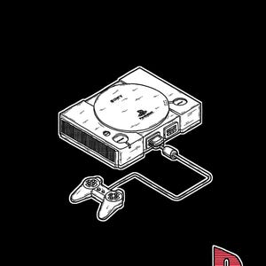 Exploded PS1 - Playstation Retro Gaming Console Isometric Art Print ...