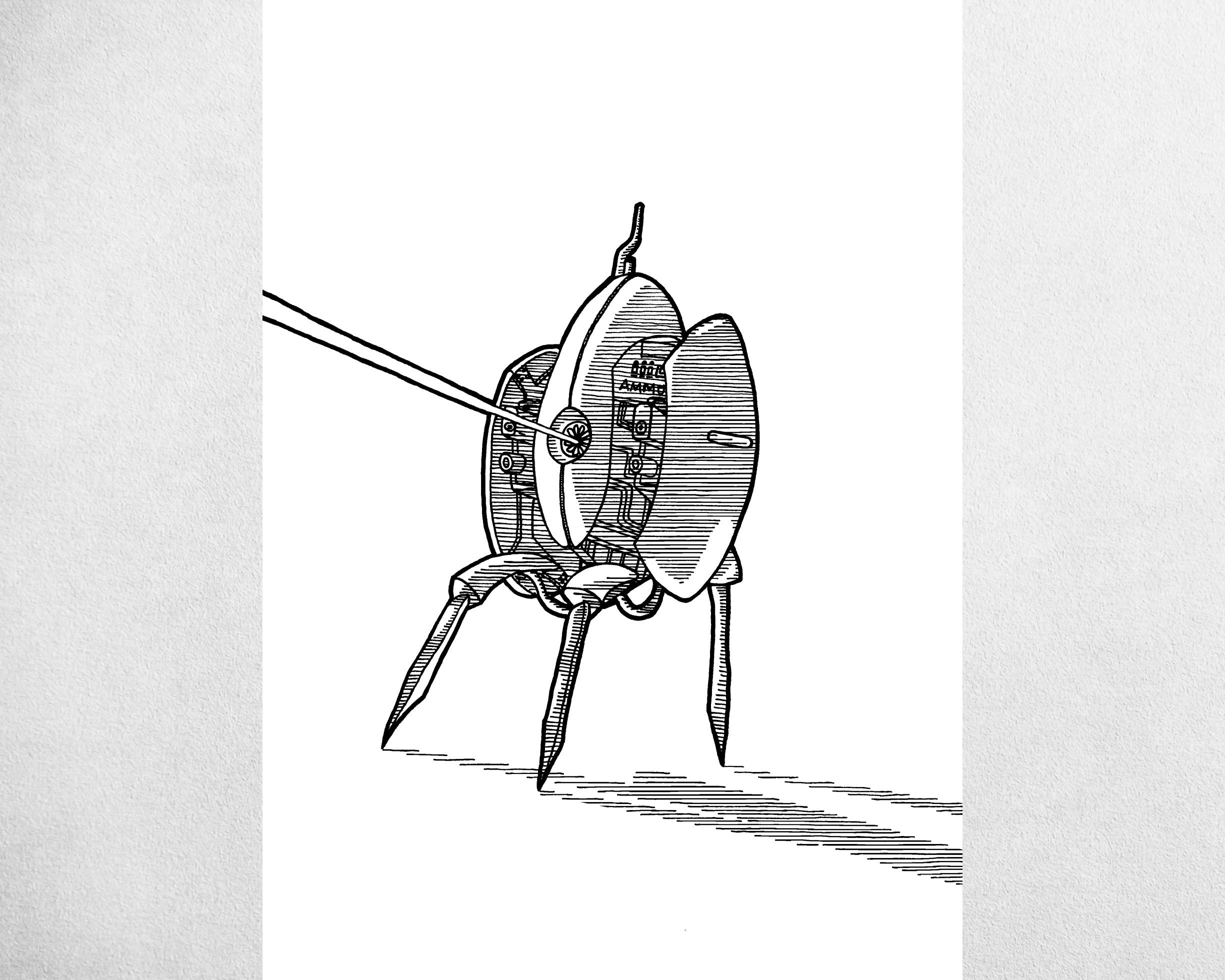 Turret Portal Inspired Art Print | Etsy