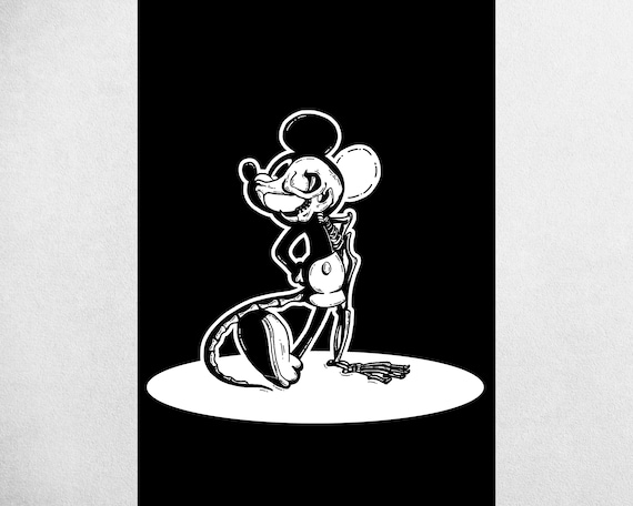 Cartoon Mouse Anatomy 1920s Animation Inspired Art Print | Etsy