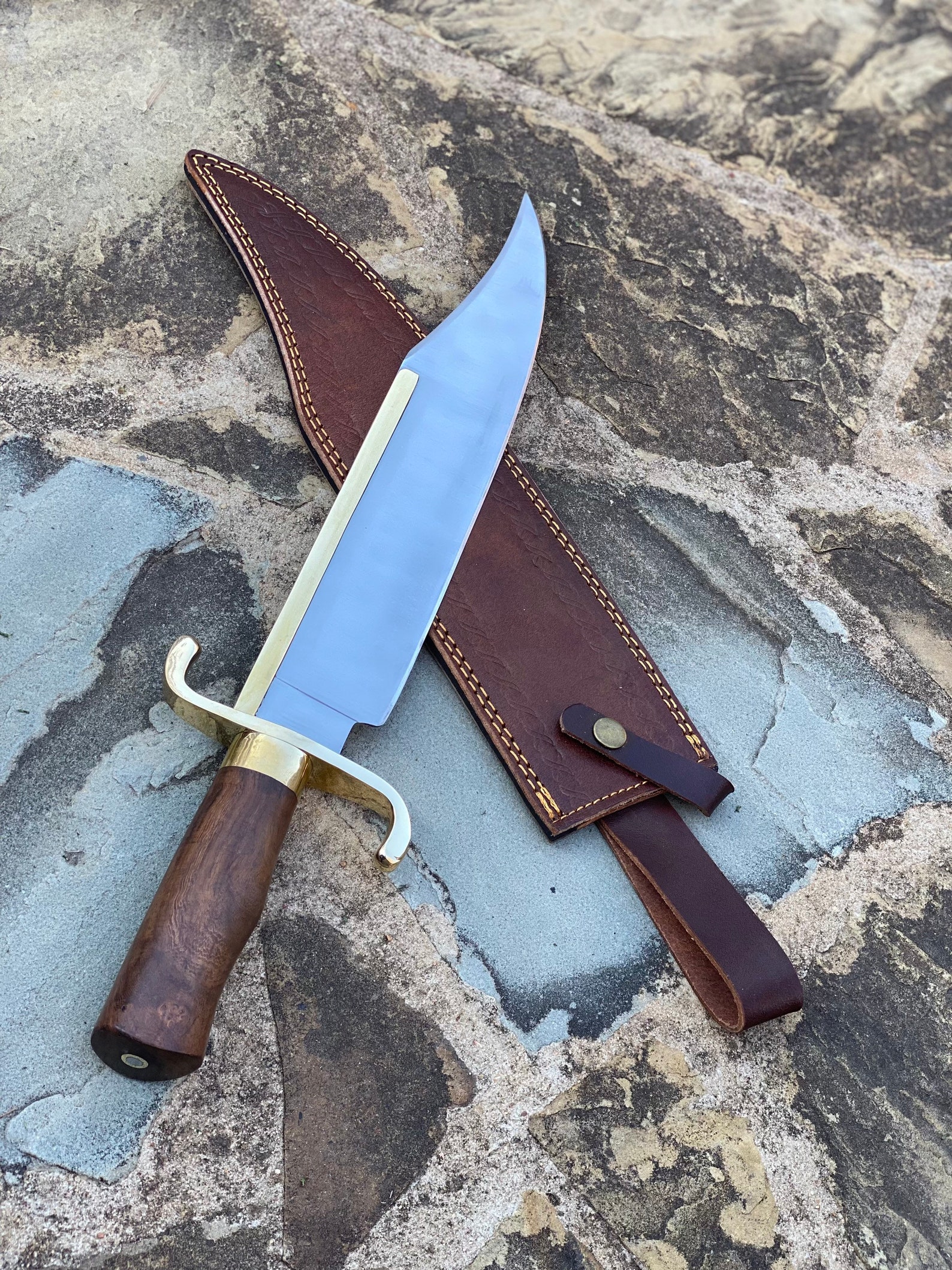 Premium Big Bowie Knife for Camping Hunting & Survival Rose - Etsy