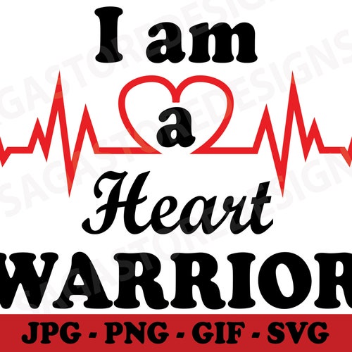 Heart Warrior Svg CHD Awareness Svg Heart Disease Awareness - Etsy Hong ...
