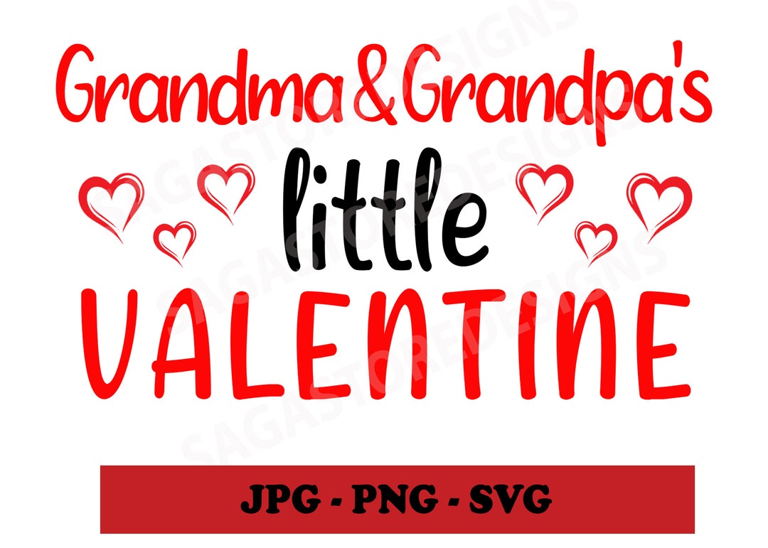 Grandma & Grandpa's Valentine Jpg, Png, Svg. Kids Valentines Day. - Etsy