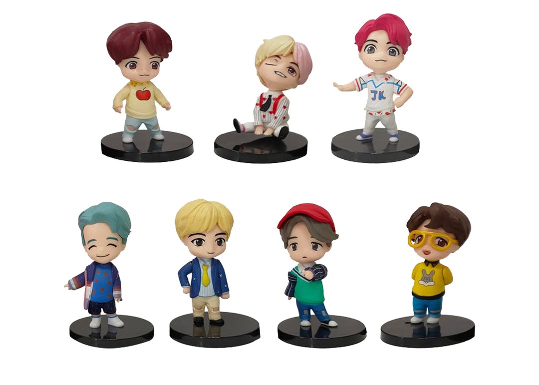 BTS Figures Set. BTS Army Kpop Figures Set Cake Topper - Etsy