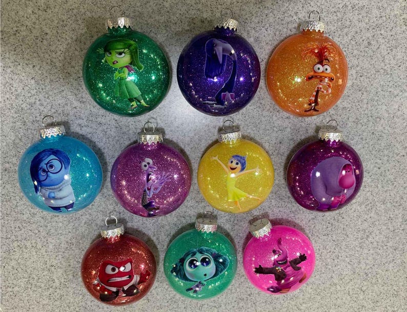 Personalized Inside Out Ornaments, Christmas Inside Out Character ...