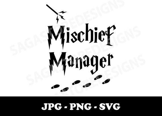 Mischief Manager JPG PNG SVG. - Etsy