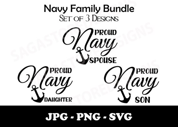 Navy Family Bundle Jpg Png Svg. Navy Svg - Etsy