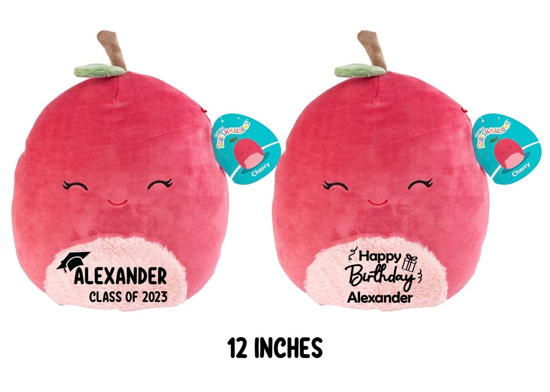 Personalized Graduation Squishmallow. Personalized Cherry Squishmallows ...
