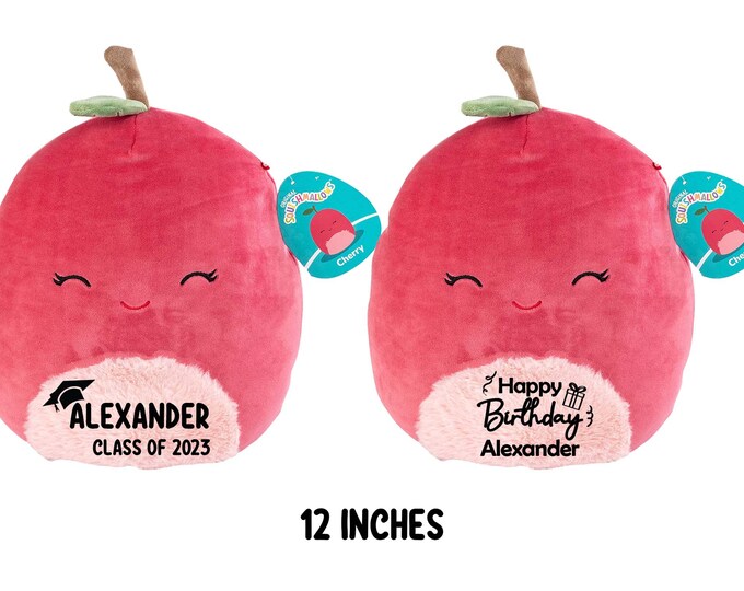 Personalized Graduation Squishmallow. Personalized Cherry Squishmallows ...