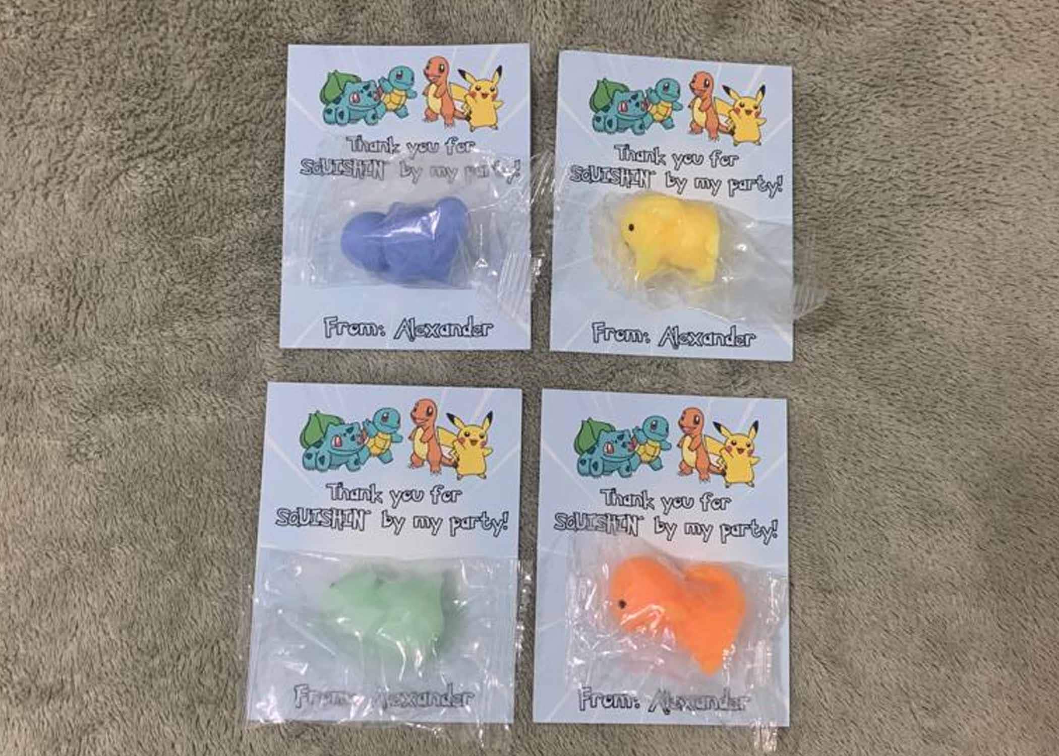 Squishy Pokemon Happy Birthday Party Favor for Classroom, Non-candy ...