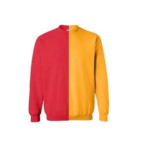 Custom Split Adult Sweatshirt | Two-toned Sweatshirt | Two-colored ...