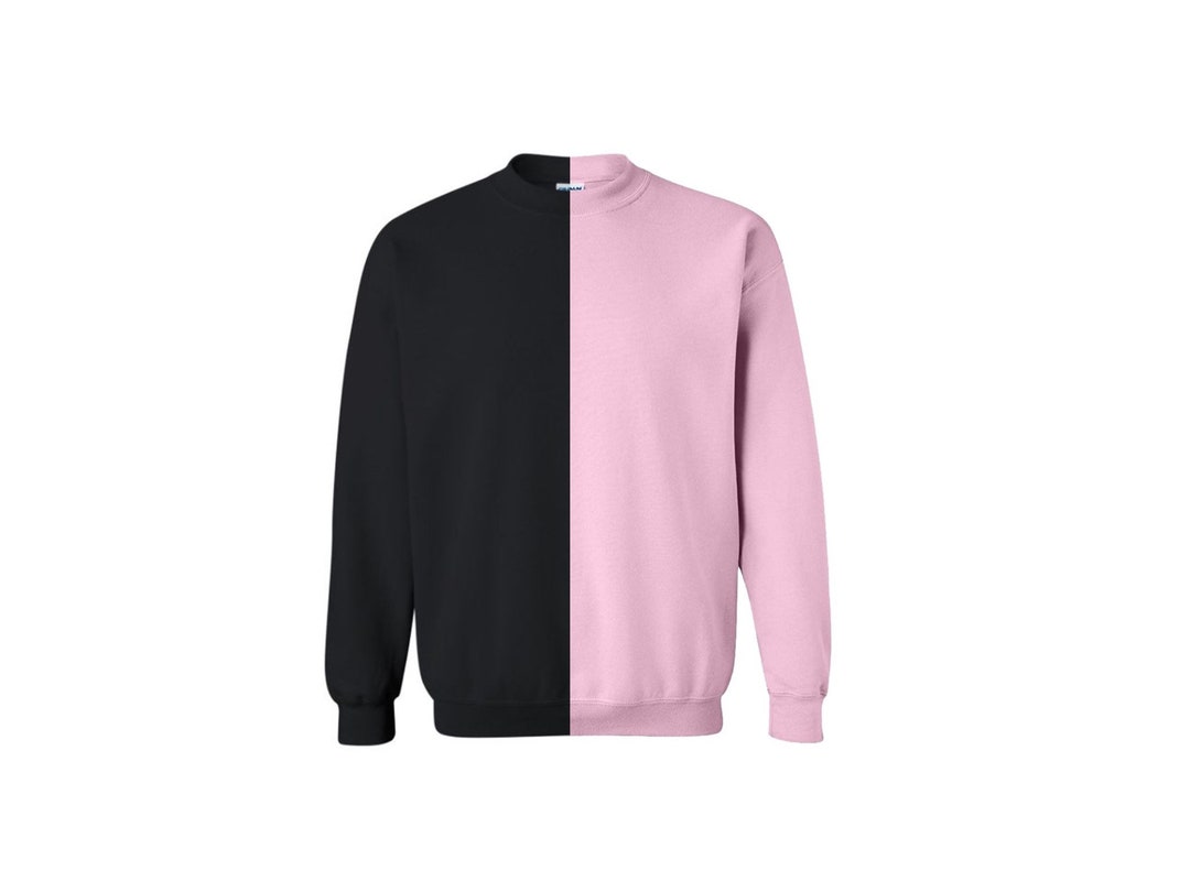 Custom Split Adult Sweatshirt | Two-toned Sweatshirt | Two-colored ...