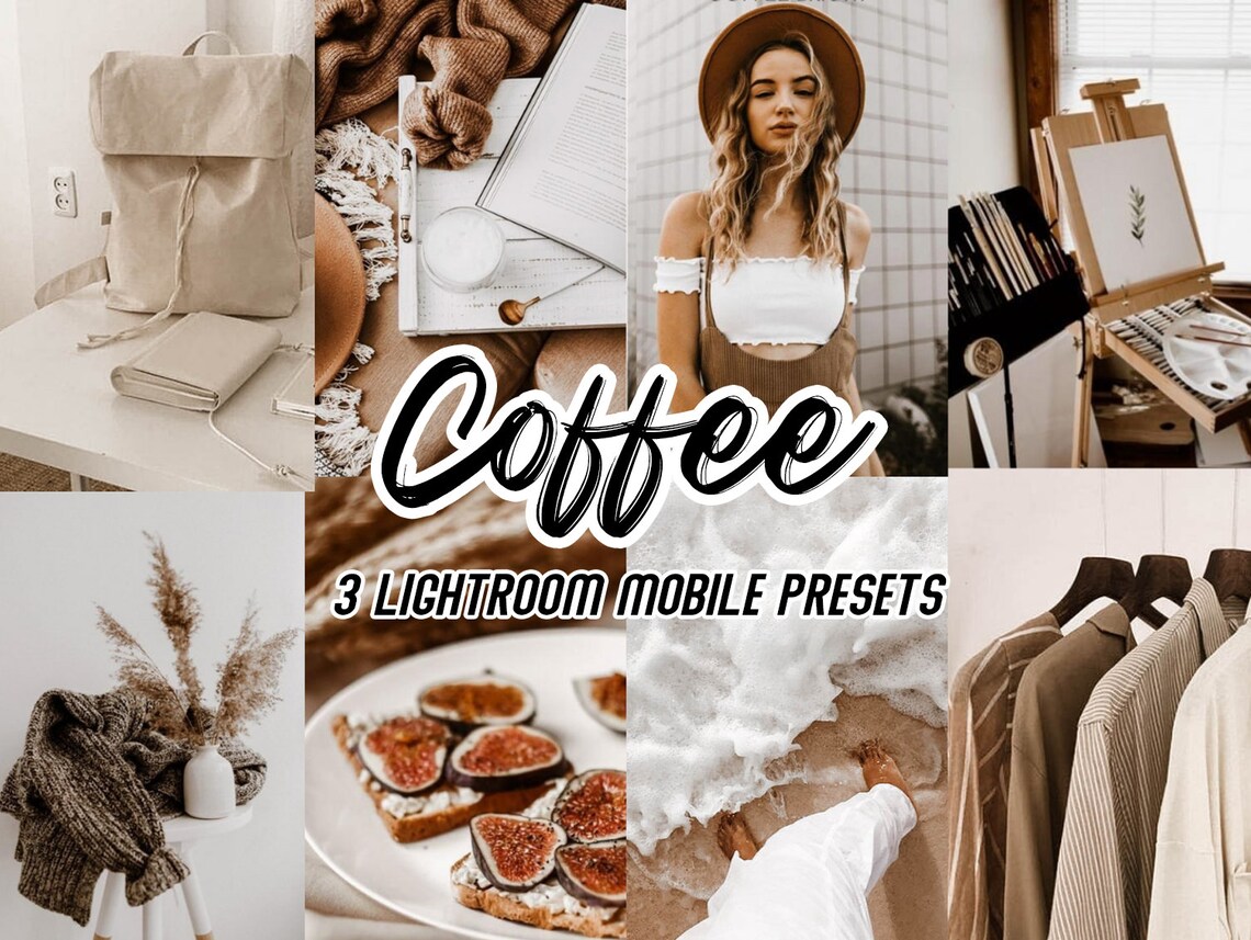 3 Coffee Lightroom Mobile Presets Warm Brown Coffee Photo - Etsy