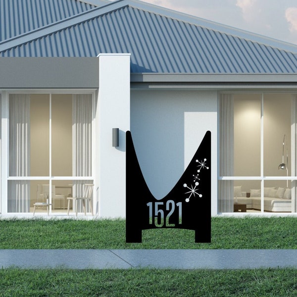 Mid Century Modern House Numbers - Etsy