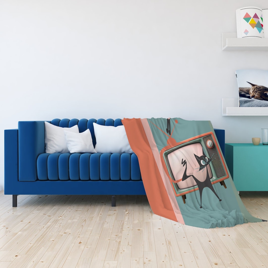 Atomic Cat TV Room, Snuggly Cozy Kitschy 50s Mid Century Modren 50s Tv ...