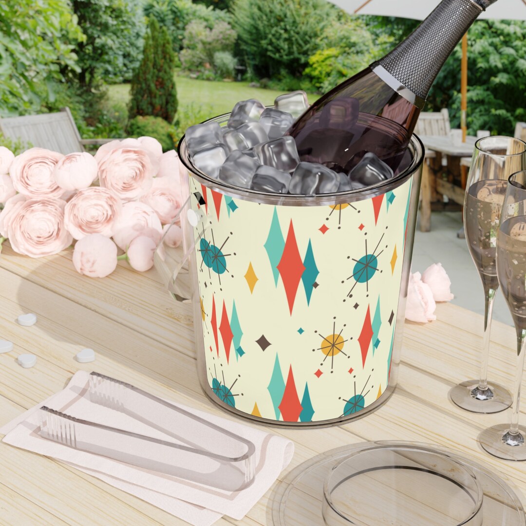 Retro Ice Bucket, Mid Century Modern, Bar, Bar Cart, Franciscan ...