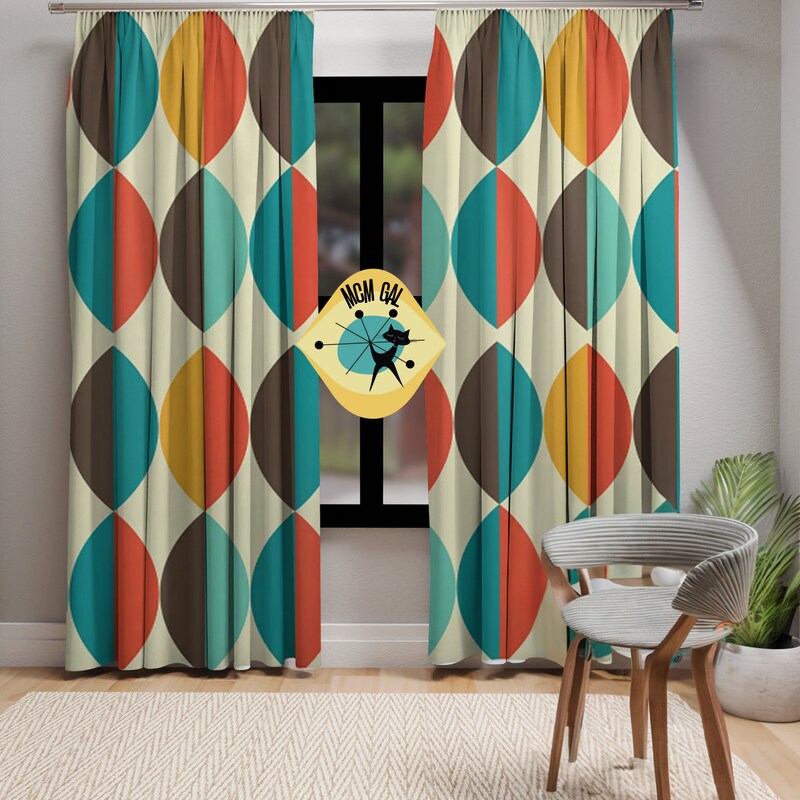Geometric Curtains - Etsy