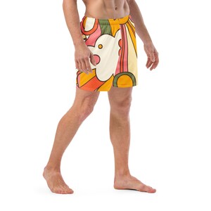 Groovy 70's Retro Ray of Sunshine, Mod Men's Swim Trunks - Etsy