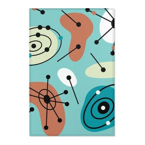 Mid Century Modern Atomic 50's, Aqua Blue, Space Age Retro Area Rugs - Etsy
