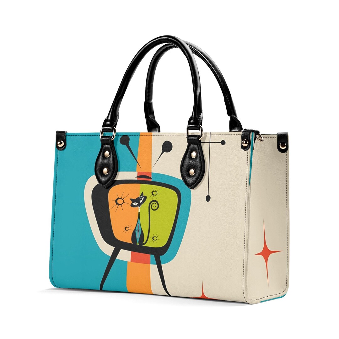 Atomic Cat Handbag, Retro TV Quirky Fun Kitsch 50s Designed Handbag ...