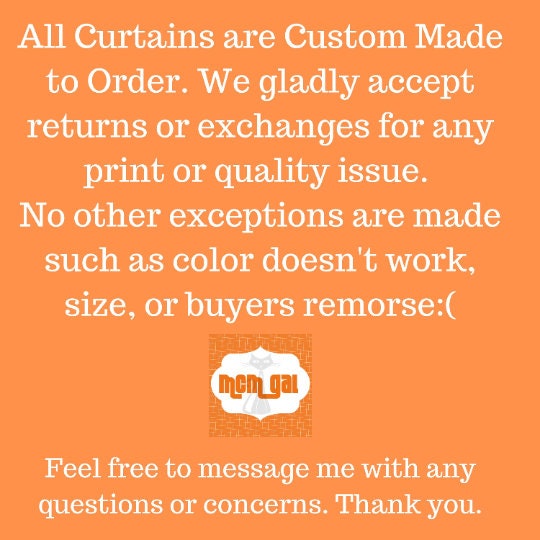 Mid Century Modern Curtains Salmon Color Green White - Etsy