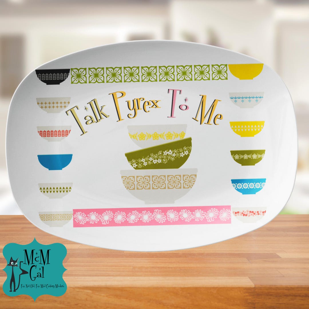 Pyrex Collector Platter, Special Edition, Talk Pyrex to Me, Quirky ...