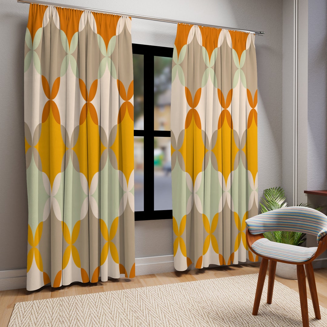 Yellow grey curtains store