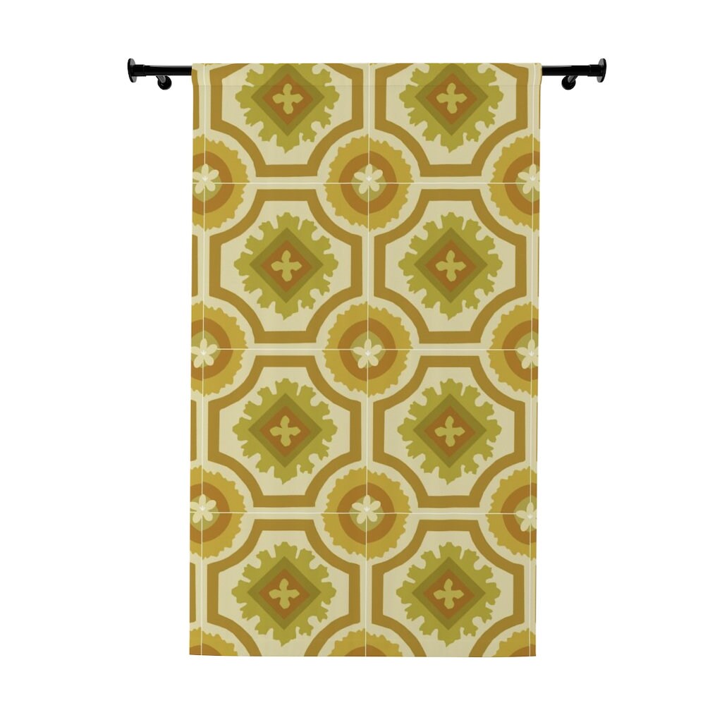 60's 70's Avocado Verde Green Golden Yellow Retro - Etsy