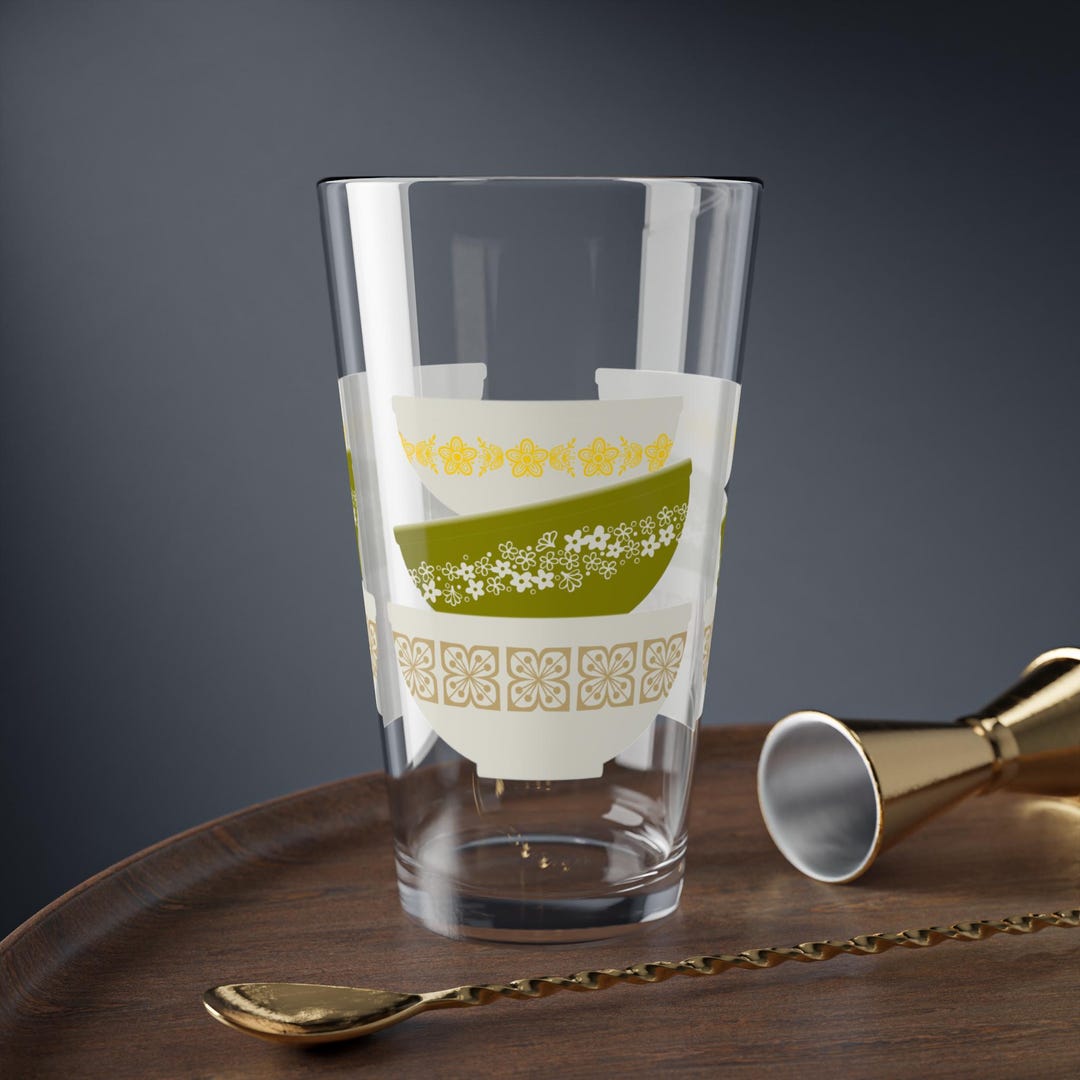 Pyrex Mixing Bowls, Mod Drinking Glass Grazy Daisy Verde Pyrex Lover ...