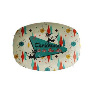 Mid Century Modern Dinnerware, Atomic Cat, Starburst, MCM Platter Gift ...