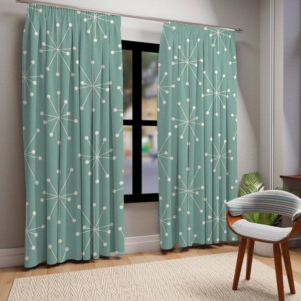 Mid Century Modern Curtains - Etsy