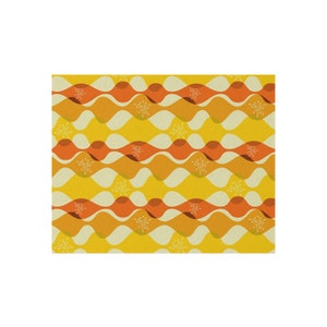 Mid Century Modern Designs, Outdoor, Indoor Geometric Yellow and Orange ...